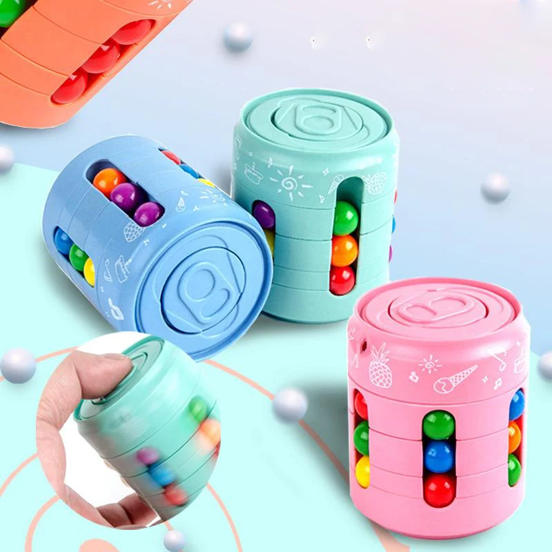 Novo spinner fidget magia colorido feijão dedo girando alivia a ...