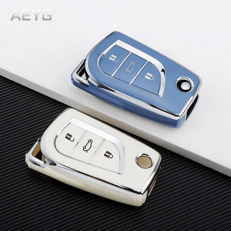 Fashion-TPU-Car-Key-Case-Full-Cover-Shell-Fob-For-Toyota-Corolla-Altis ...