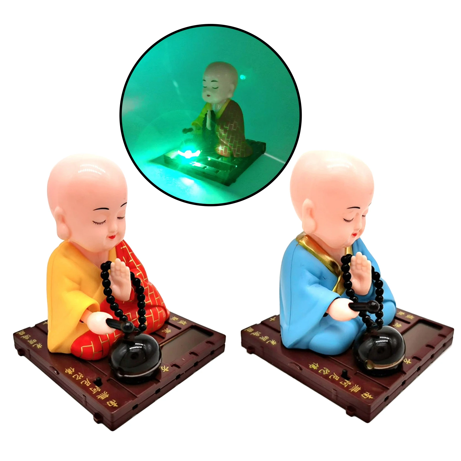 Cute Figure Gift Doll Toys Novelty Solar Powered Dancing Buddhist Monk ...