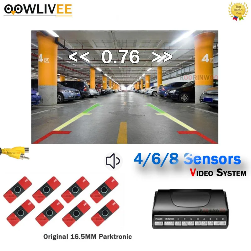 OOWLIVEE-Parktronic-Car-Parking-Sensor-Original-13mm-Probe-Alarm-Step ...