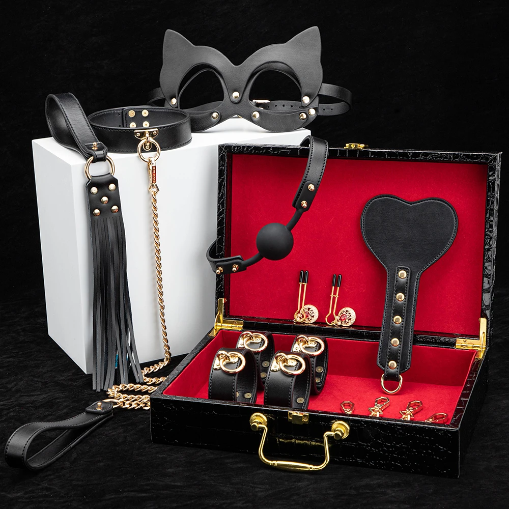 Juego De Bondage Bdsm De Cuero Genuino Para Adultos Juguetes Sexuales