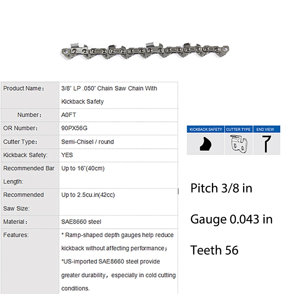 Chainsaw Tooth Numbers