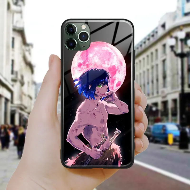Inosuke Kimetsu no Yaiba anime Glass Silicone Phone Case Cover Shell ...