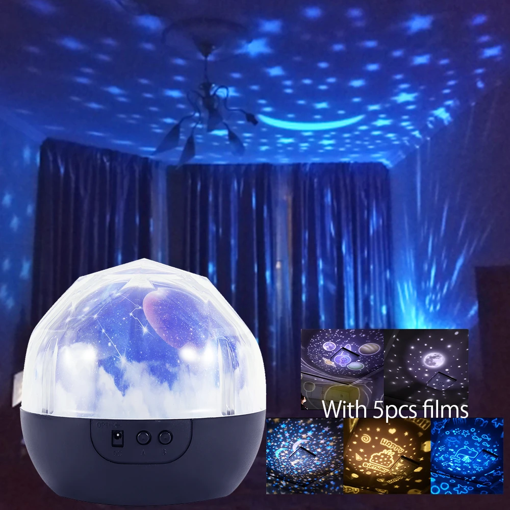 Lámpara LED de Luna y cielo estrellado mágico, proyector de estrellas ...