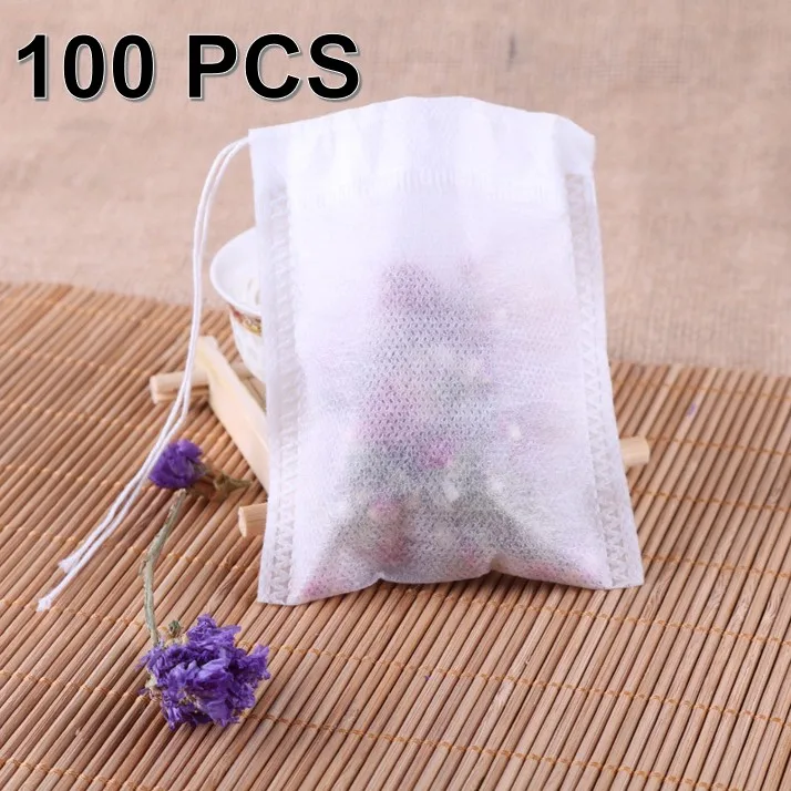 100pcs 5X7 cm Disposable Drawstring Empty Tea Bags For Tea Bag Food ...
