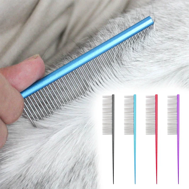 Pet-Cat-Dog-Fine-Tooth-Comb-Hair-Beauty-Brush-for-Pet-Cat-Dog-Stainless ...