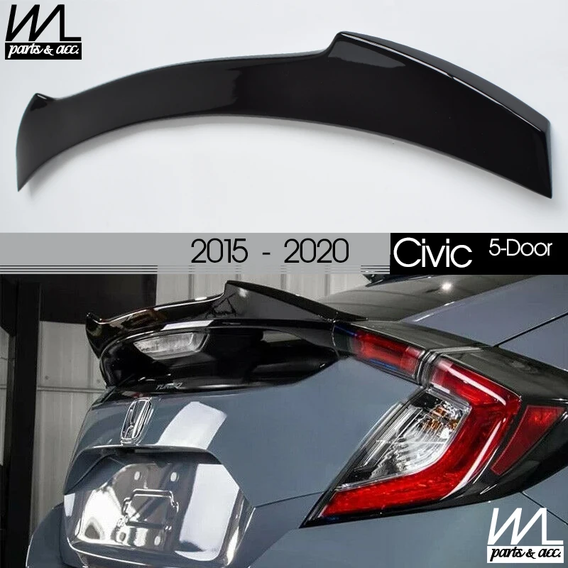 High Gloss Black Rear Wing Spoiler for Honda 10th Civic 5-Door ...