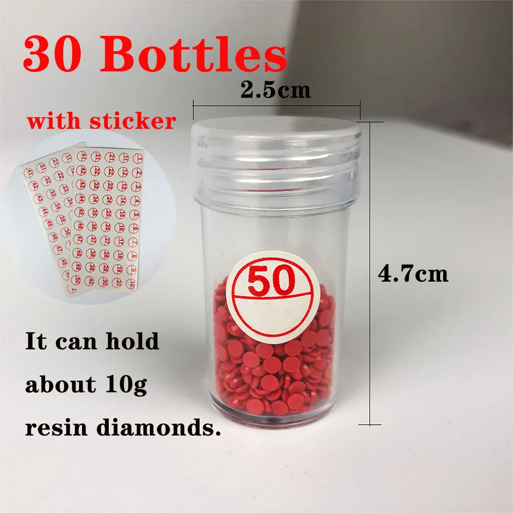30/60/90/120 Bottles Diamond Painting Accessories Container Bottles ...