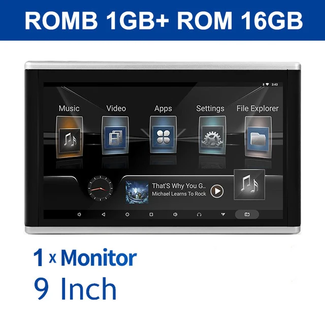 10.1 Inch Car Headrest Monitor Android 9.0 4K HD 1080P Video Player ...