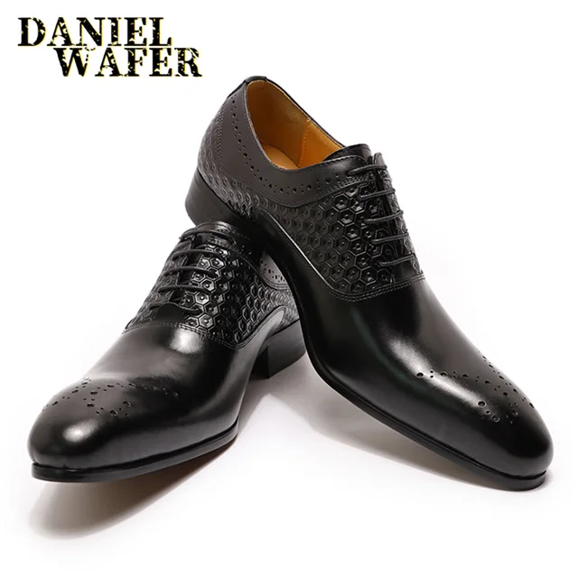 LUXURY BRAND FORMAL MEN OXFORD BROGUES SHOE BLACK COFFEE MEN FORMAL ...