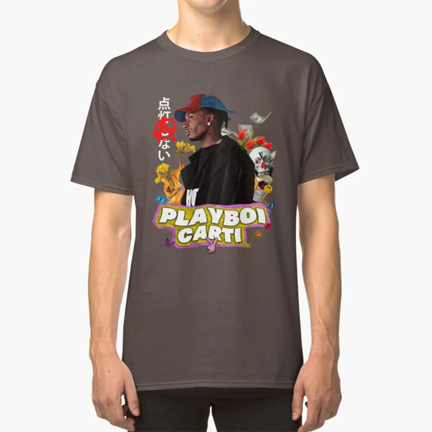 Rapper Playboi Carti Graphic Fashion Print T-Shirt Men T