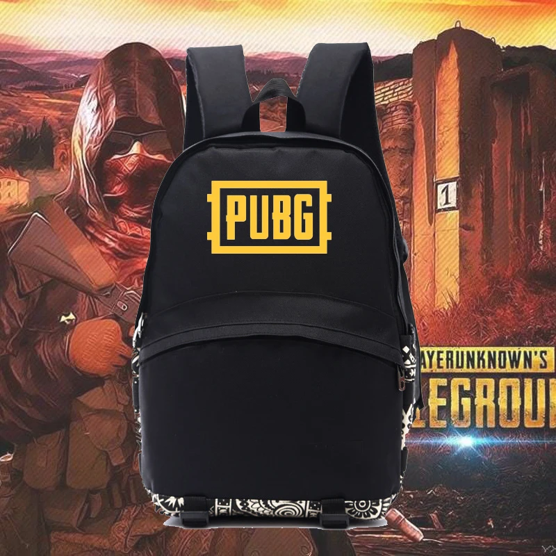 Playerunknown's battlegrounds pubgバックパック,ゲームコンセプトバッグ,ブラックナイロンバックパック,日常 ...