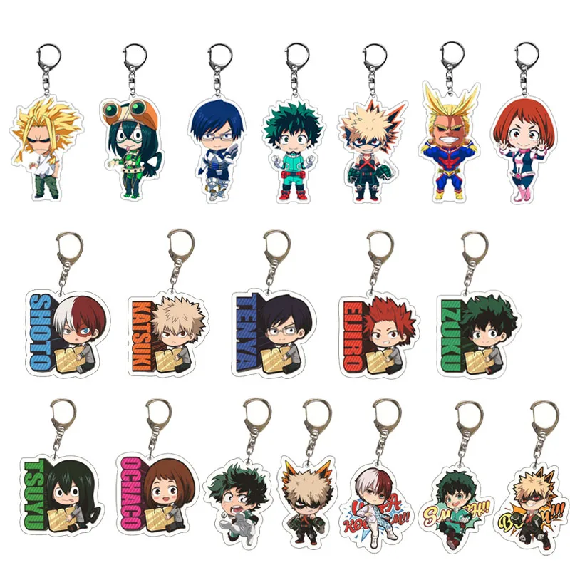 Anime-My-Hero-Academia-Key-Chain-Acrylic-Double-Sided-Transparent-Car ...