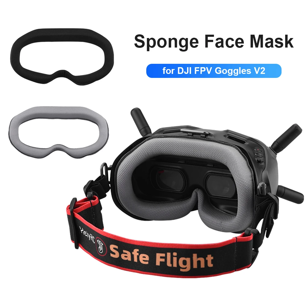 Drone Flight Glasses Face Mask for DJI FPV Goggles V2 Face Mask Cover ...