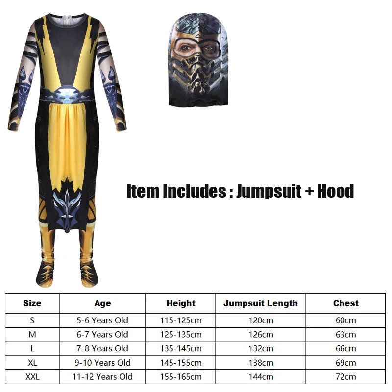 Scorpion Mortal Kombat Costume Kids