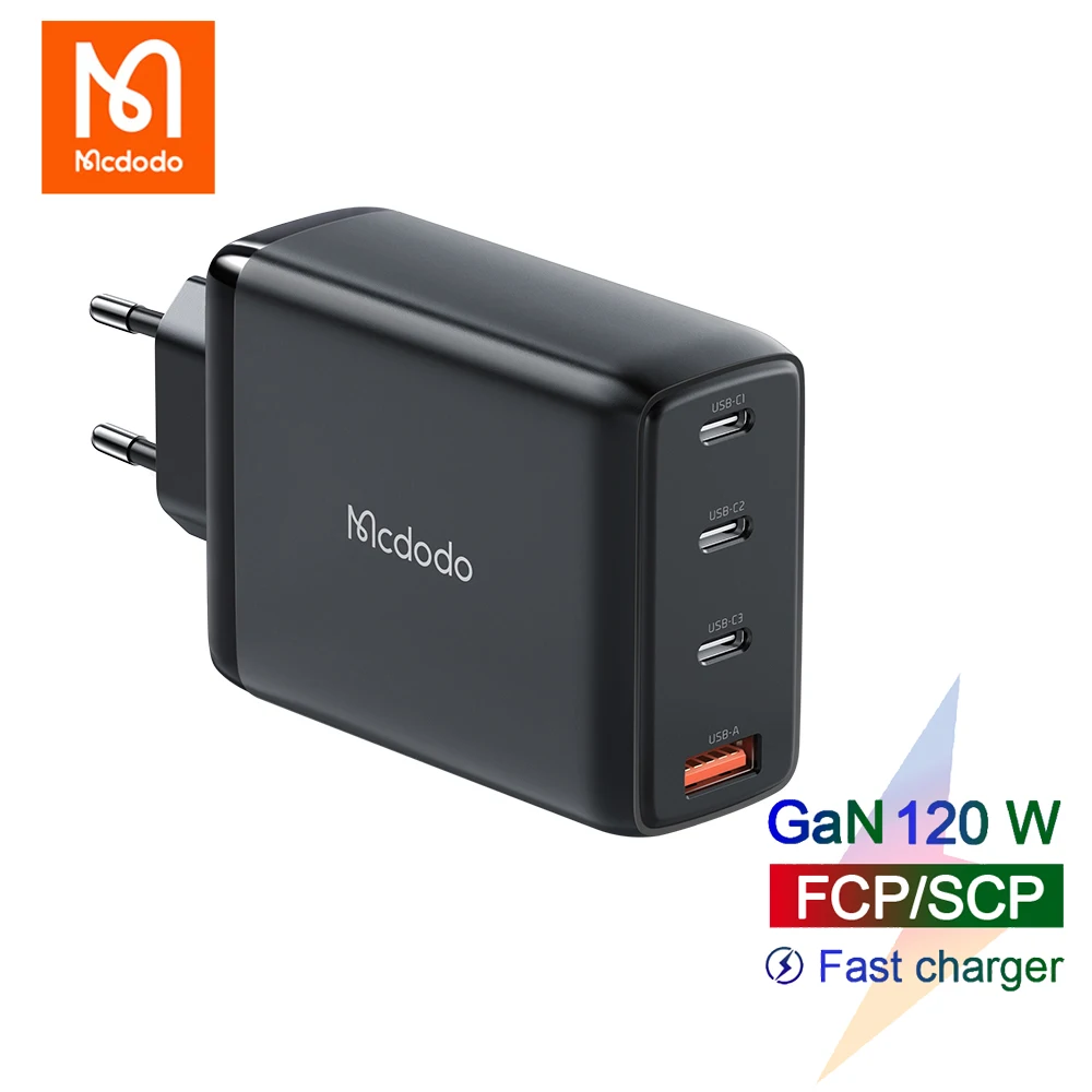 Mcdodo-120W-GaN-Fast-Charger-PD-Type-C-USB-4-Ports-Portable-EU-Quick ...