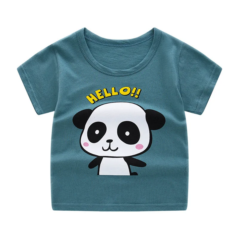 New Cotton Baby Cartoon T shirt Children Shirt Children Short Sleeve T ...