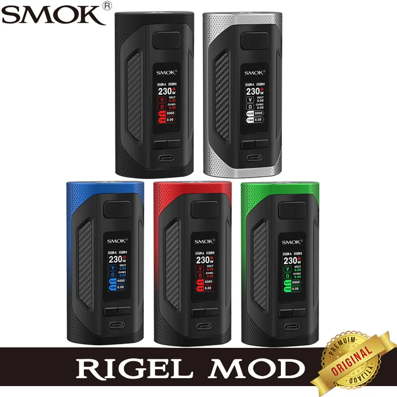Original SMOK Rigel Mod 230W Box MOD Vape mit TFT Bildschirm Typ C ...