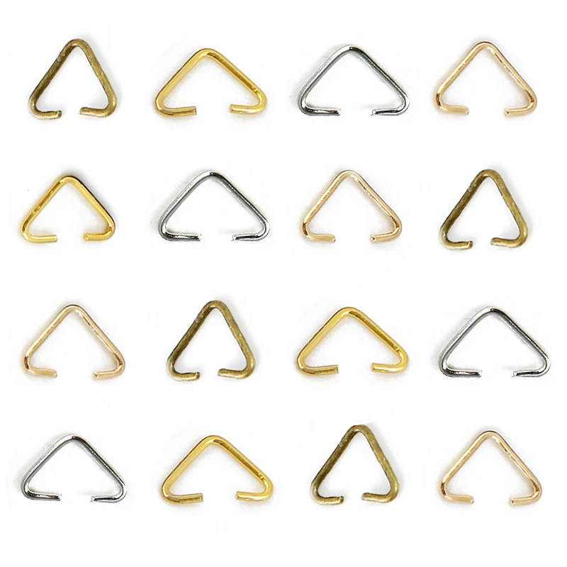100pcs-6x10mm-Triangle-Clasps-Buckle-Loops-Jump-Rings-Split-Rings ...
