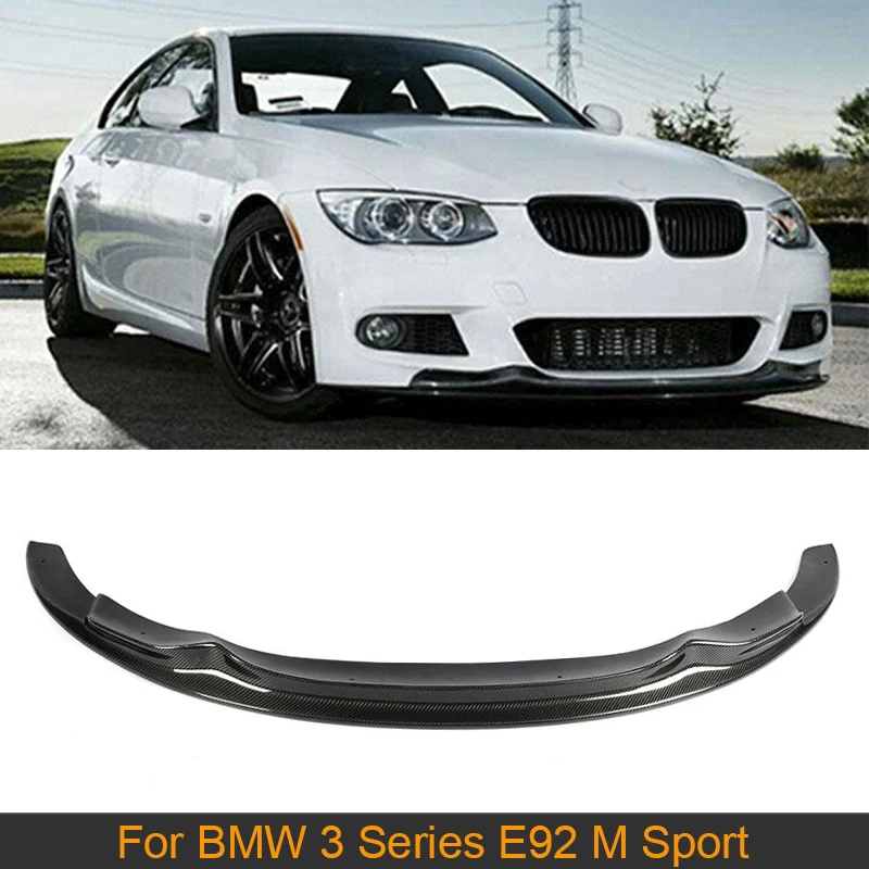 Carbon Fiber Front Bumper Lip Spoiler For Bmw 3 Series E92 Lci M Sport ...