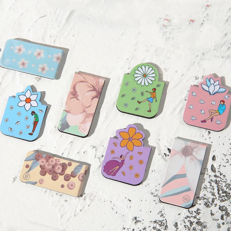 4pcs Cute Magnet Book Mark For Books Double-sided Waterproof Magnetic ...