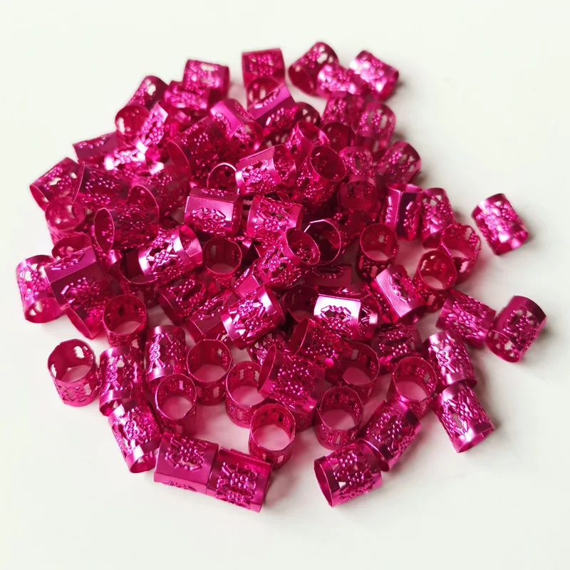 100pcs metal tube ring beads for braids hair beads for dreadlocks ...