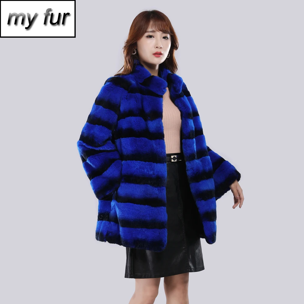 2020 New Long Style Women Real Natural Rex Rabbit Fur Coat High Quality ...