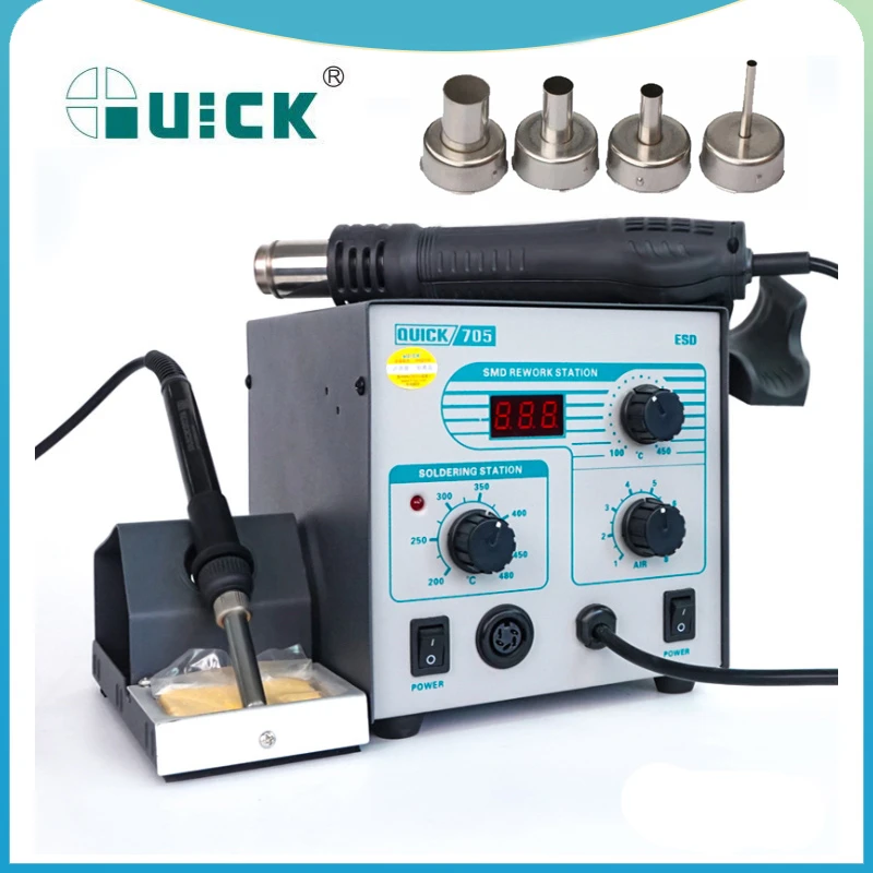 In Original Quick 706W SMD BGA Rework Station Hot Air Gun Desoldering ...