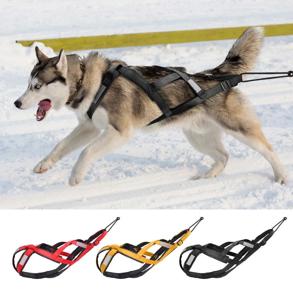 Waterproof-Dog-Sledding-Harness-Reflective-Pet-Sledding-Skijoring ...