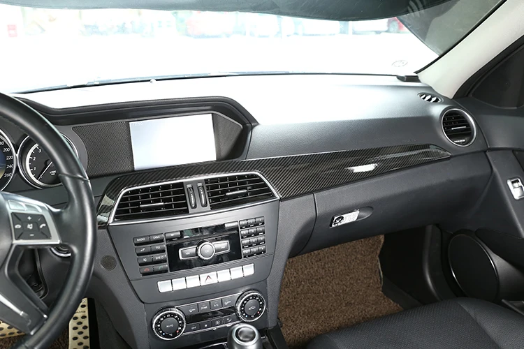 ABS Carbon Fiber Car Interior Center Console Protection Panel Cover ...