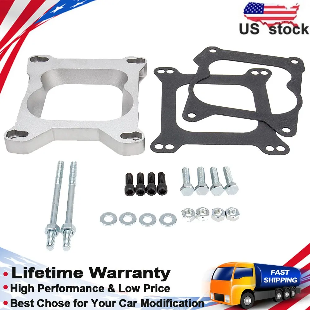 Carburetor Adapter 4bbl Square Plate Spread Bore AFB Carter Edelbrock ...