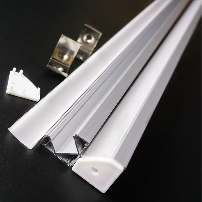 Barra de luz de esquina plana Tipo V para casa, perfil de aluminio Led ...