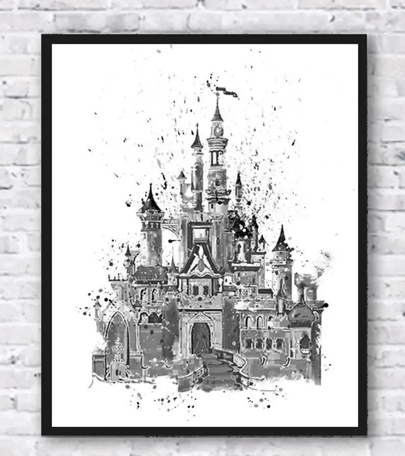 Disney Princess Castle Outline