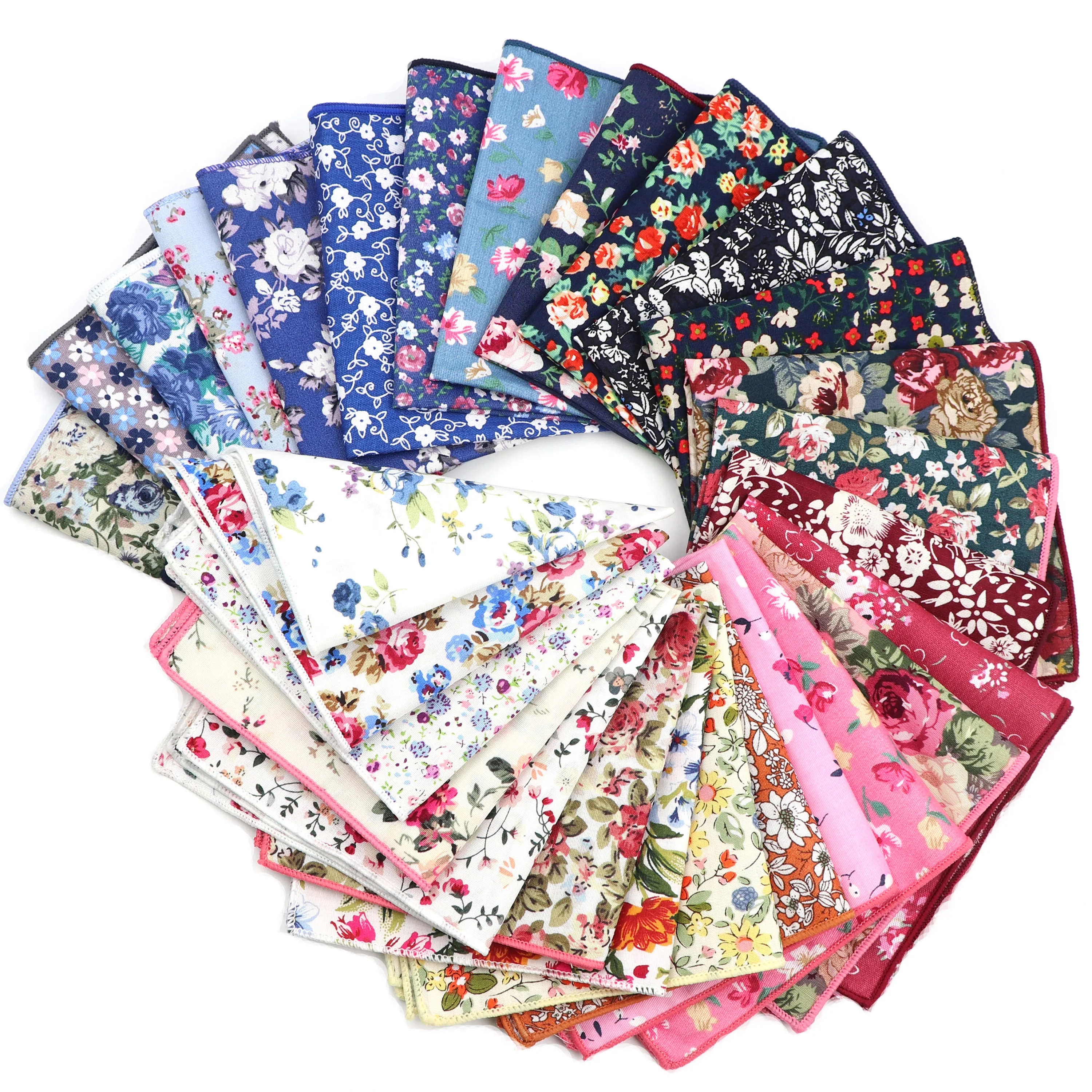 Various-Beautiful-Floral-Handkerchief-100-Cotton-Rose-Flower-Soft ...
