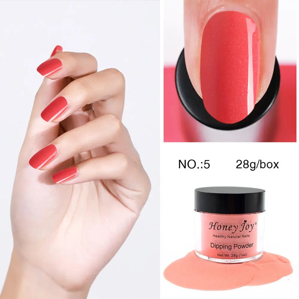 28g/Box New Fashion Red Pink Fine Dip Powder Nails Dipping Nails Long ...