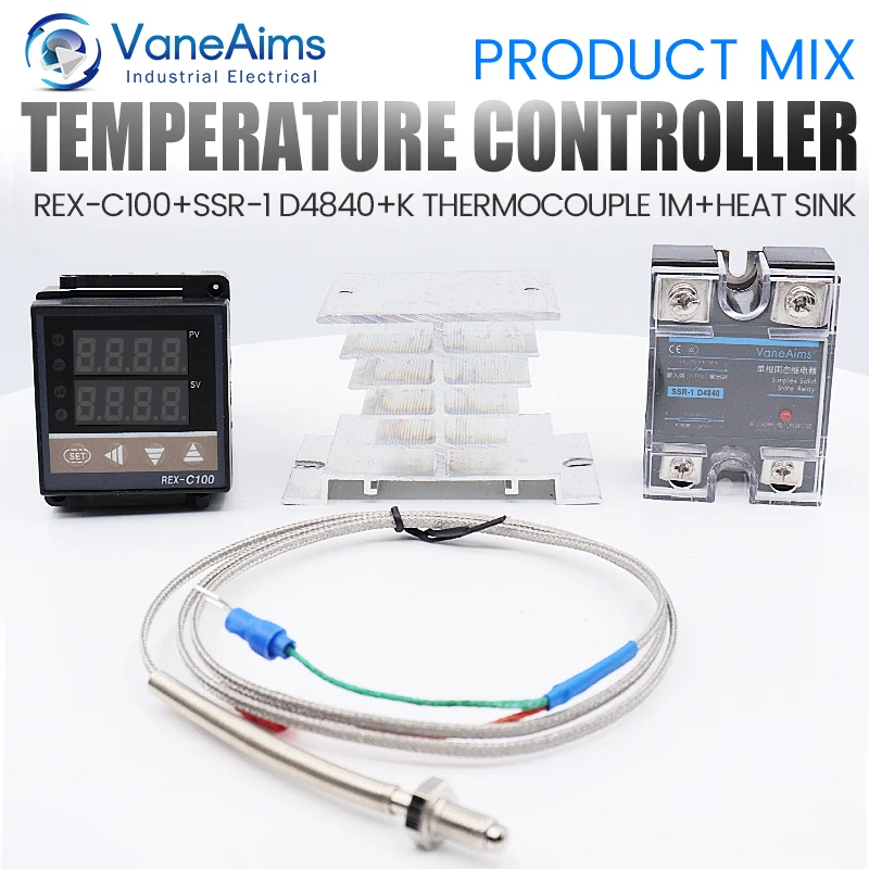 Digital PID Temperature Controller REX-C100 REX C100 thermostat 0-400 ...