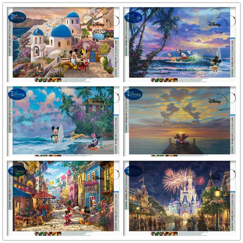 Thomas Kinkade Diamond Painting Disney Cartoon Mickey Stitch Castle ...