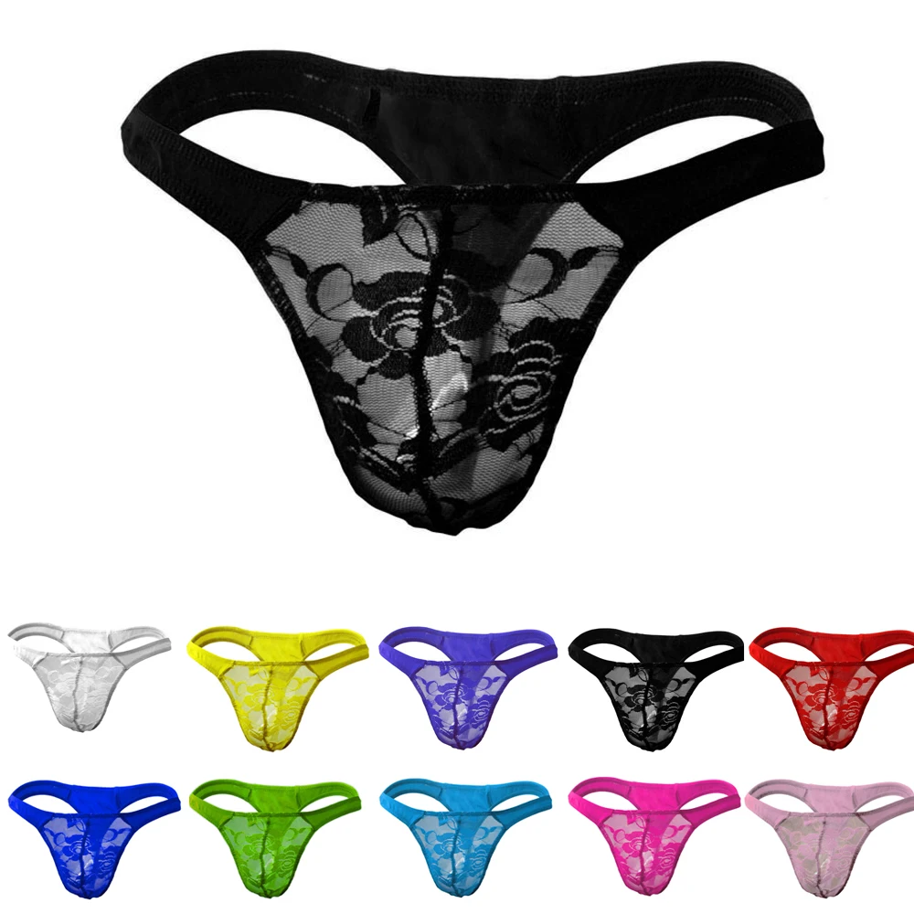 10pcs 섹시한 남자 속옷, 남성 끈 팬티 g 스트링 레이스 U 가방 투명 섹시한 남자 g 스트링 ZJH090 작은 도매 ...