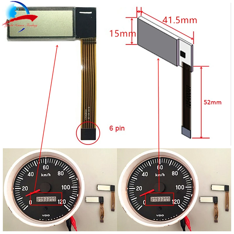 VDO speedometer Tachometer LCD Screen for DAF LEYLAND/Kenworth trucks ...