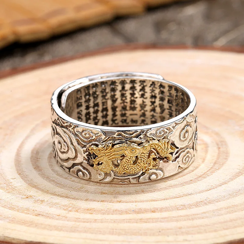 Vintage Dragon Adjustable Rings for Chinese Animals Pi Xiu Rings ...