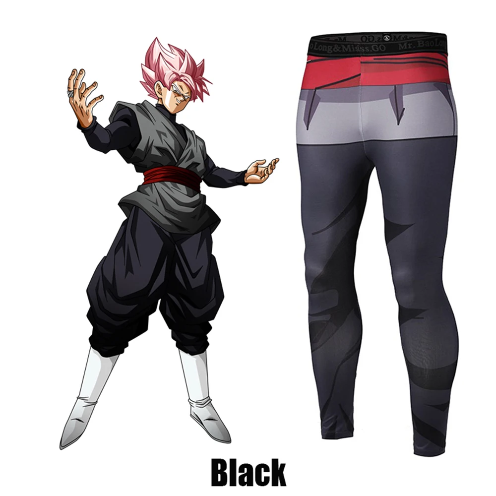 Anime Dragonball Z Angemon Son Goku Black Leggings Pants Cosplay ...