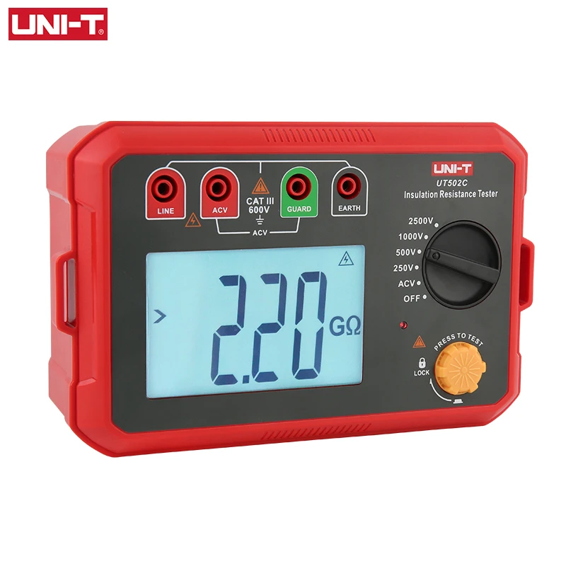 Uni-t Digital Megometer Ut502c 25000v Megger Insulation Resistance ...