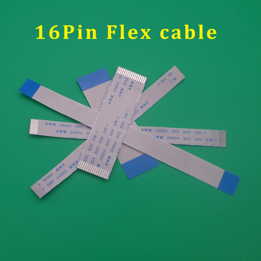 Cabo flexível plano ffc, fpc, 16p, passo 1.0mm, 0.5mm, 100mm ...
