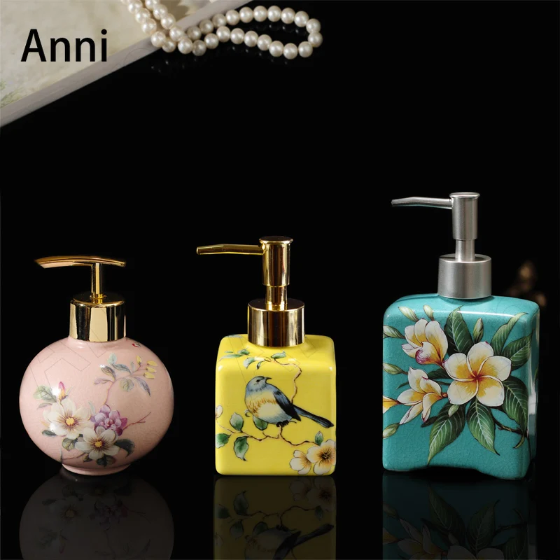 Chinese-Painted-Ceramic-Foam-Soap-Dispenser-Creativity-Flower ...