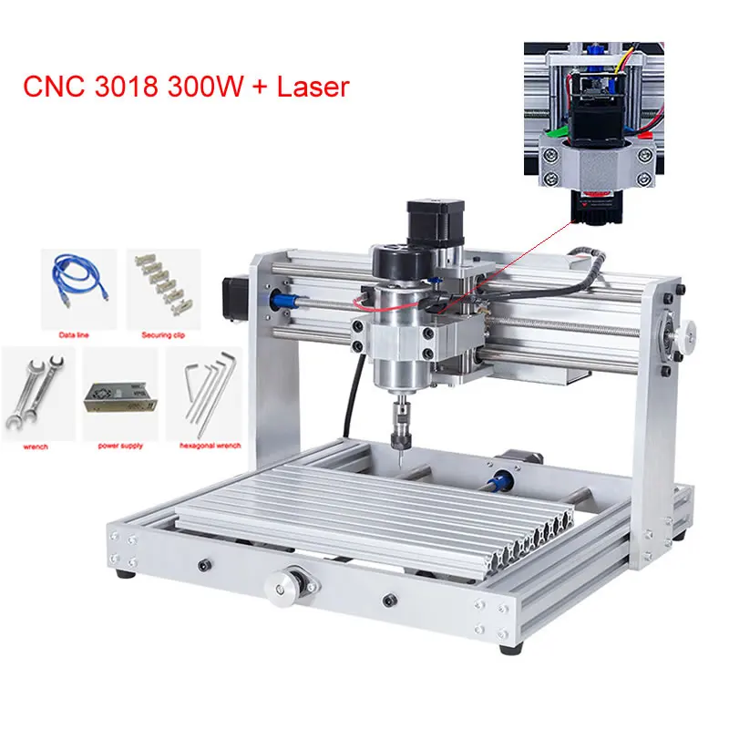 CNC 3018 Pro MAX 조각기 300W 스핀들 5W 10W 15W 레이저 PCB 밀링 머신 ER11 DIY CNC 목재 ...