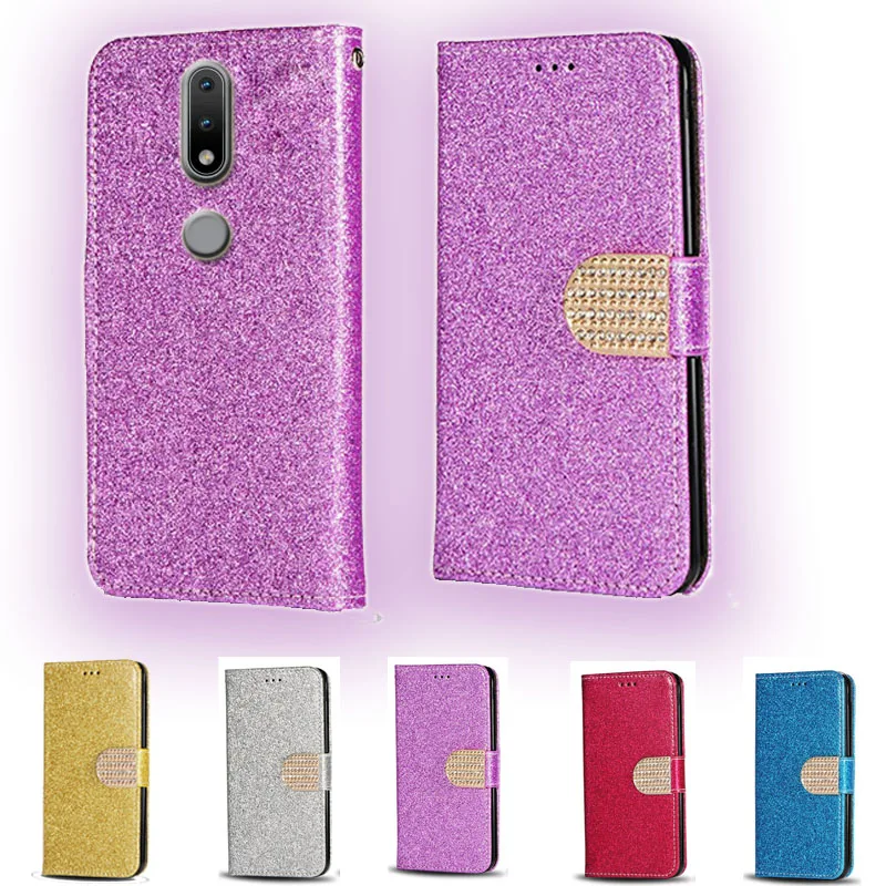 Luxury Glitter Diamond Flip Leather Wallet Phone Case For Nokia 2.4 ...