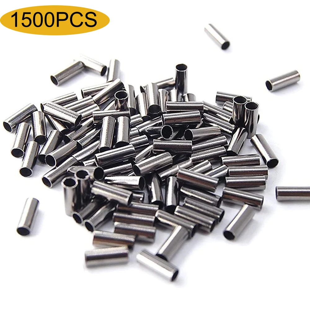 1500Pcs-lot-Black-Round-Copper-Fishing-Tube-wire-crimp-sleeve-fishing ...