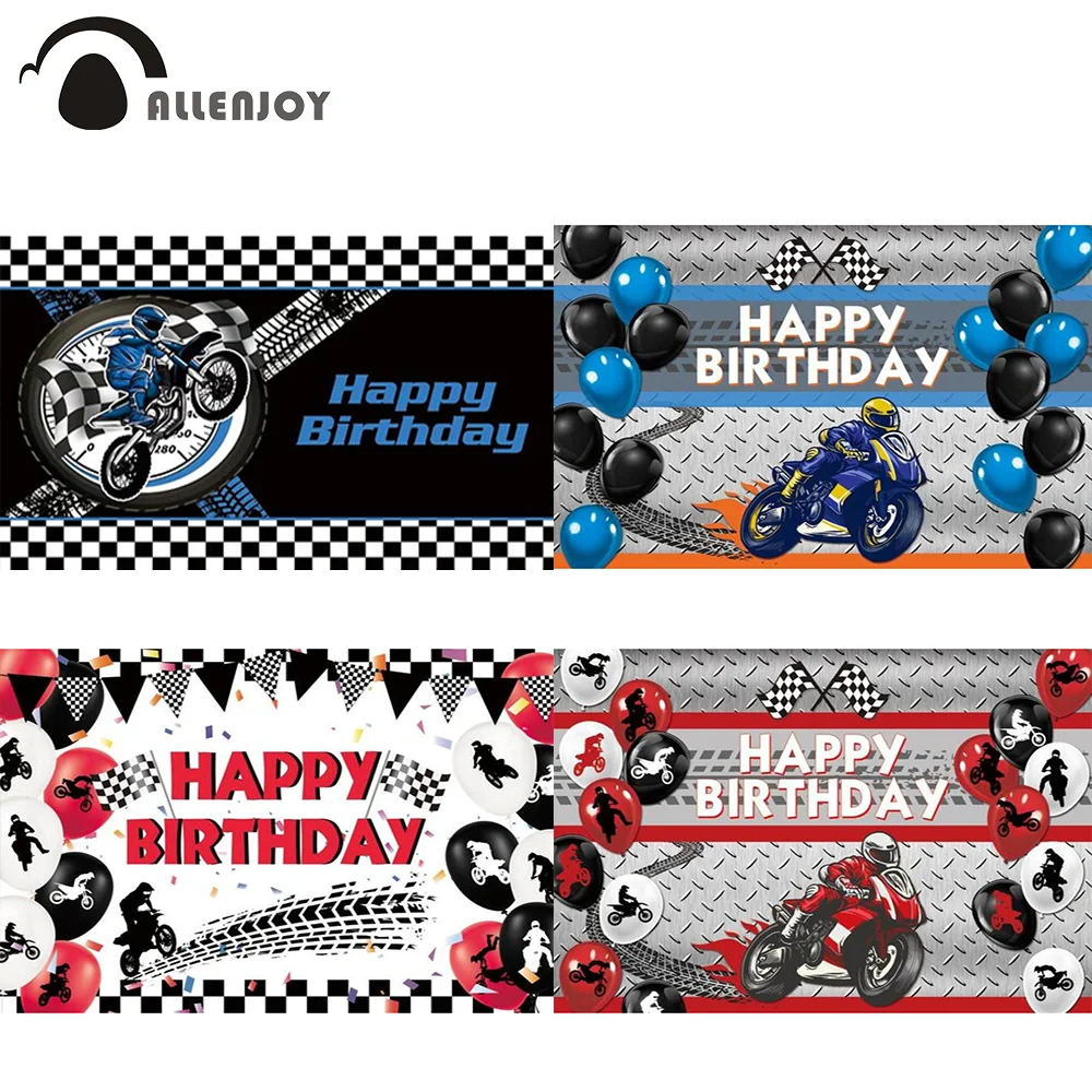 Motorcycle Theme Birthday Photo Background | Motorcycle Theme Backdrop ...