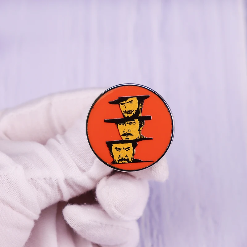 The Good The Bad And Ugly Blondie Angel Eyes Tuco Cowboy Pin Brooch ...