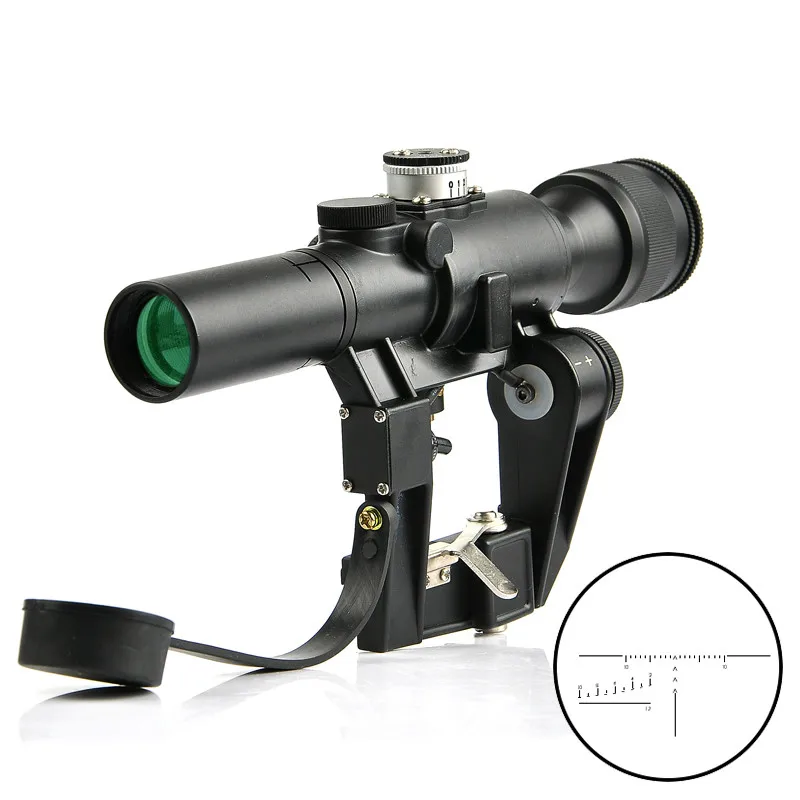 4X24 SVD PSO-1 Type Riflescope with Red Illuminated Glass Etched ...